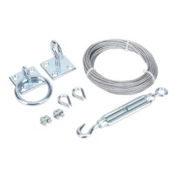 Essentials Wire Rope Kit 3mm x 30m 8 Piece Set - Screwfix