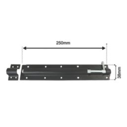Smith & Locke Tower Gate Bolt Black 250mm - Screwfix