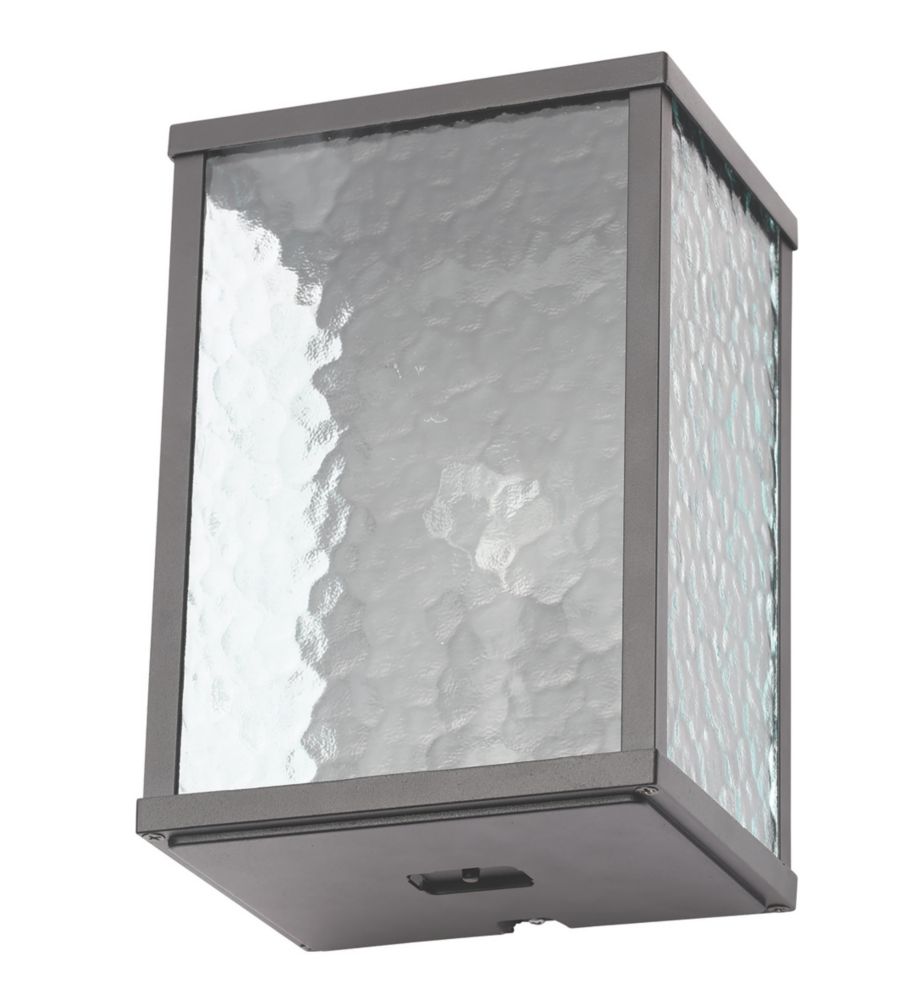 Zink Keb Outdoor Box Lantern Wall Light Fitting Black - Screwfix