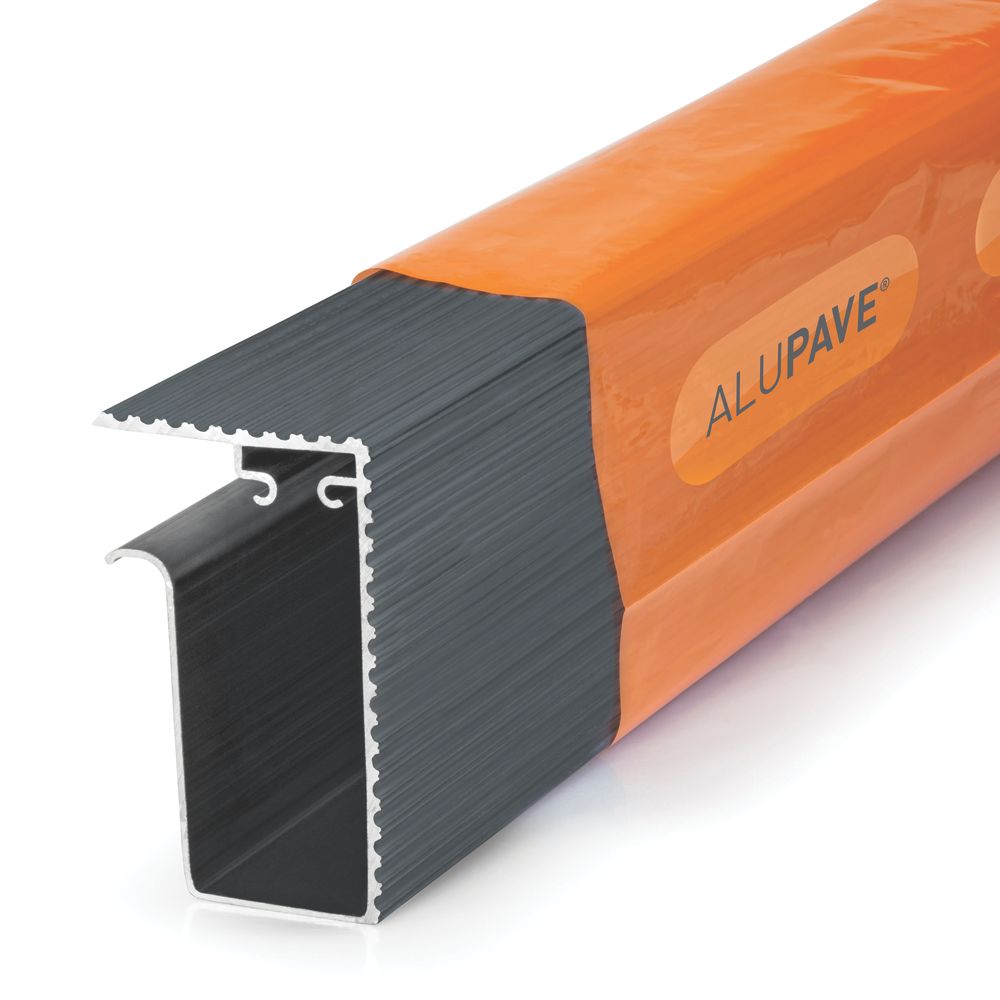 Alupave Fire Flat Roof & Deck Side Gutter Grey 3m - Screwfix