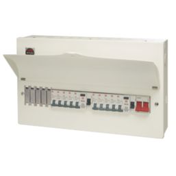 Wylex 21-Module 10-Way Populated Dual RCD Consumer Unit - Screwfix