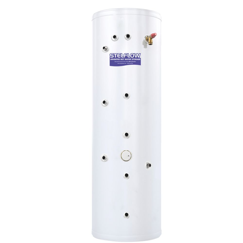 RM Cylinders Stelflow Indirect Unvented Twin Coil Hot Water Cylinder ...