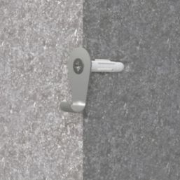 Corefix One Silver Medium Duty Universal Wall Hooks 4.5mm x 36mm 2 Pack ...