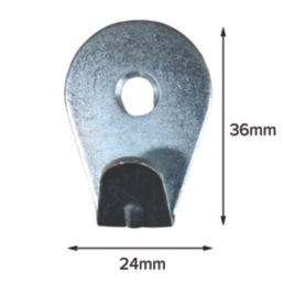 Corefix One Silver Medium Duty Universal Wall Hooks 4.5mm x 36mm 2 Pack ...