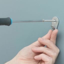 Corefix One Silver Medium Duty Universal Wall Hooks 4.5mm x 36mm 2 Pack ...