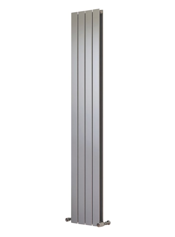 Ximax 1800mm x 295mm 2683BTU Silver Vertical Designer Radiator - Screwfix