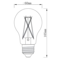 LAP Myko E27 A60 LED Virtual Filament Smart Light Bulb 7.3W 806lm ...