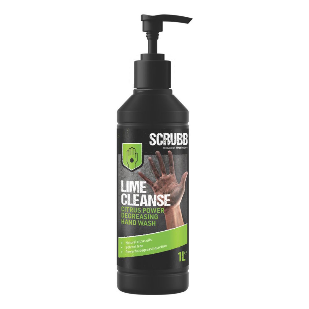 Scrubb Lime Cleanse Degreasing Hand Cleaner 1Ltr - Screwfix