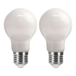 LAP E27 A60 LED Light Bulb Milky 806lm 3.8W 2 Pack - Screwfix
