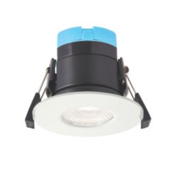 Spa Rhom Fixed Fire Rated LED Downlights White 8W 900lm 4 Pack - Screwfix