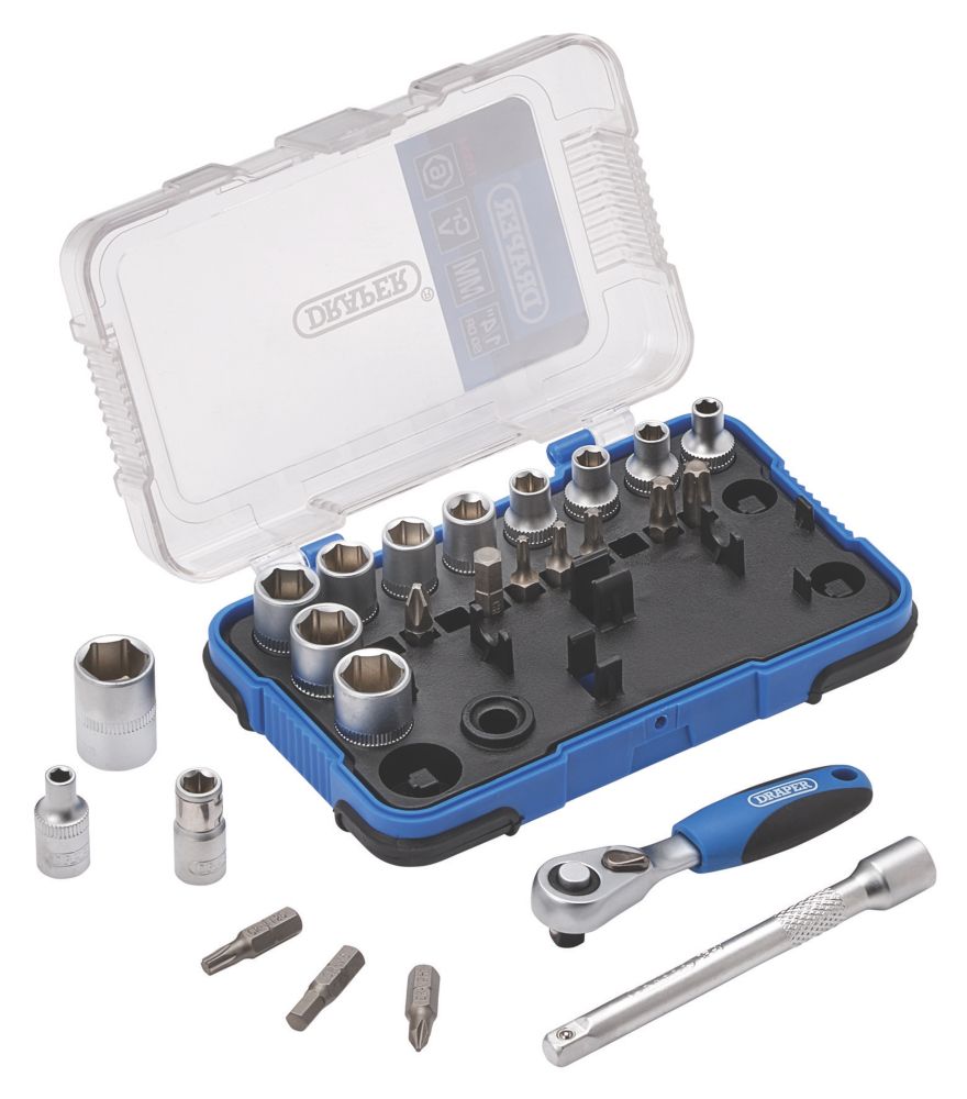 Draper Mixed Drive Metric Socket Set 25 Pack - Screwfix