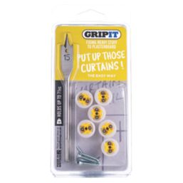 GripIt Plasterboard Curtain Fixings Kit 15mm x 95mm 6 Pack - Screwfix