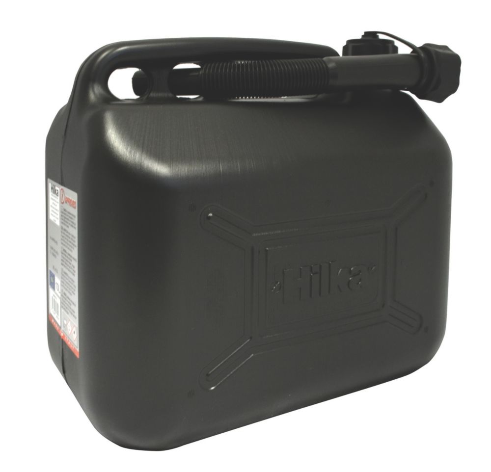 Hilka Pro-Craft Plastic Fuel Can Black 10Ltr - Screwfix