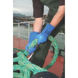 Showa 660 Chemical Hazard Gauntlets Blue Large - Screwfix