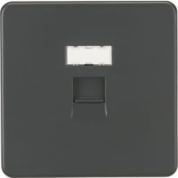 Knightsbridge 1-Gang RJ45 Ethernet Socket Anthracite - Screwfix