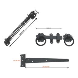 Smith & Locke Gate Latch Kit Black - Screwfix