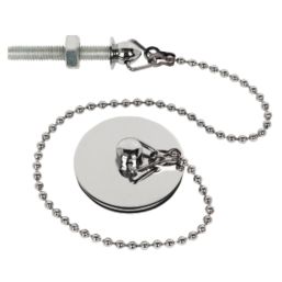 Essentials Chrome Basin Plug 12" - Screwfix