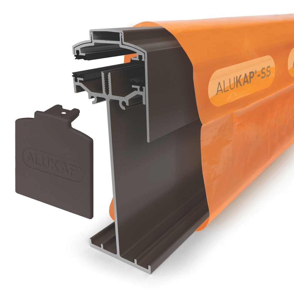 ALUKAP-SS Brown 0-100mm High Span Glazing Gable Bar 2400mm x 60mm ...