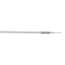 Time RG6 White 1-Core Round Coaxial Cable 25m Drum - Screwfix
