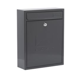 Burg-Wachter Compact Post Box Anthracite Powder-Coated - Screwfix
