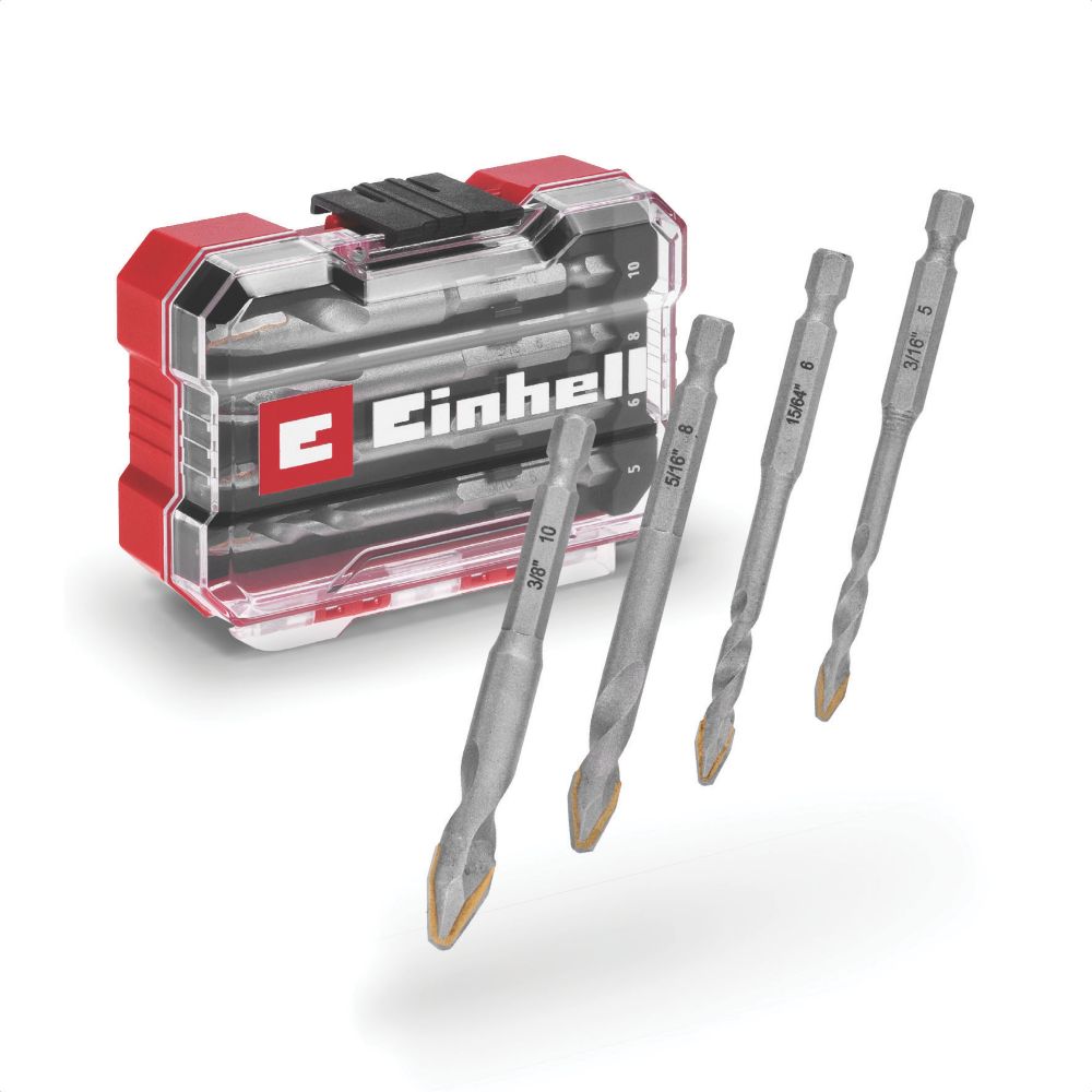 Einhell Ceramic Drill Bit Set 4 Pieces - Screwfix