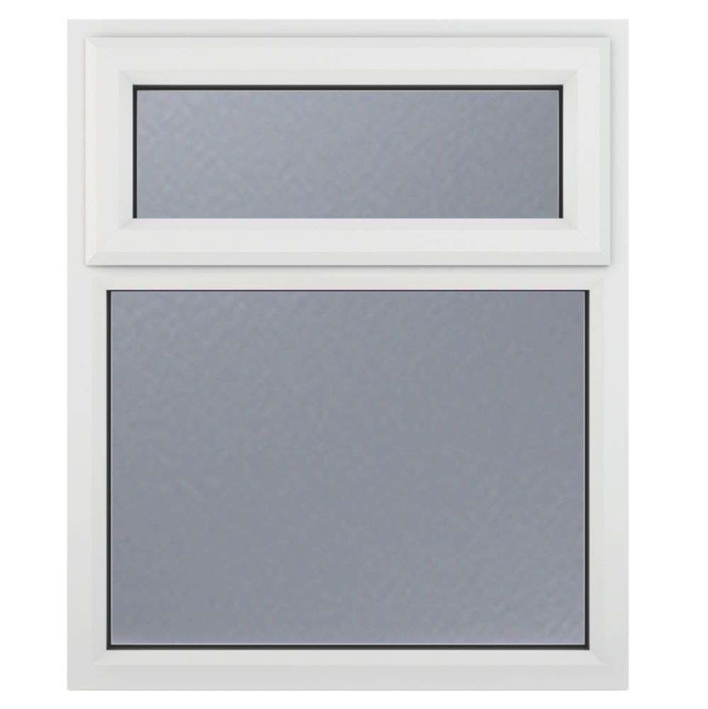 Crystal Top Opening Obscure Triple-Glazed Casement White uPVC Window ...