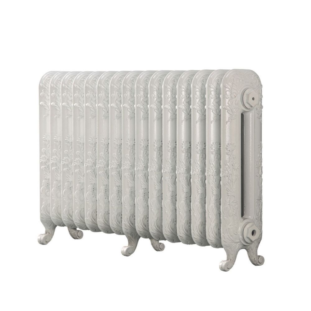 Arroll 597mm x 1009mm 5325BTU White Cast Iron 2 Column Radiator - Screwfix