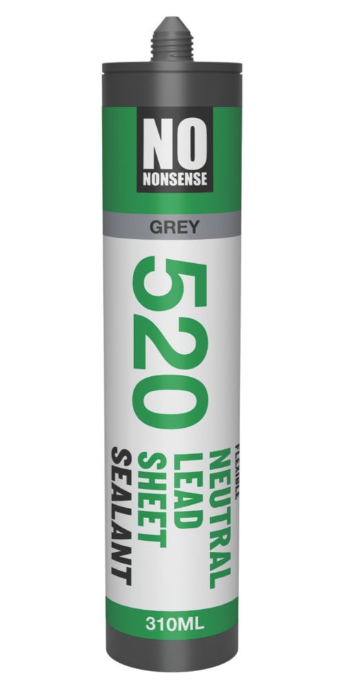 No Nonsense 520 Lead Sheet Silicone Sealant Grey 310ml - Screwfix