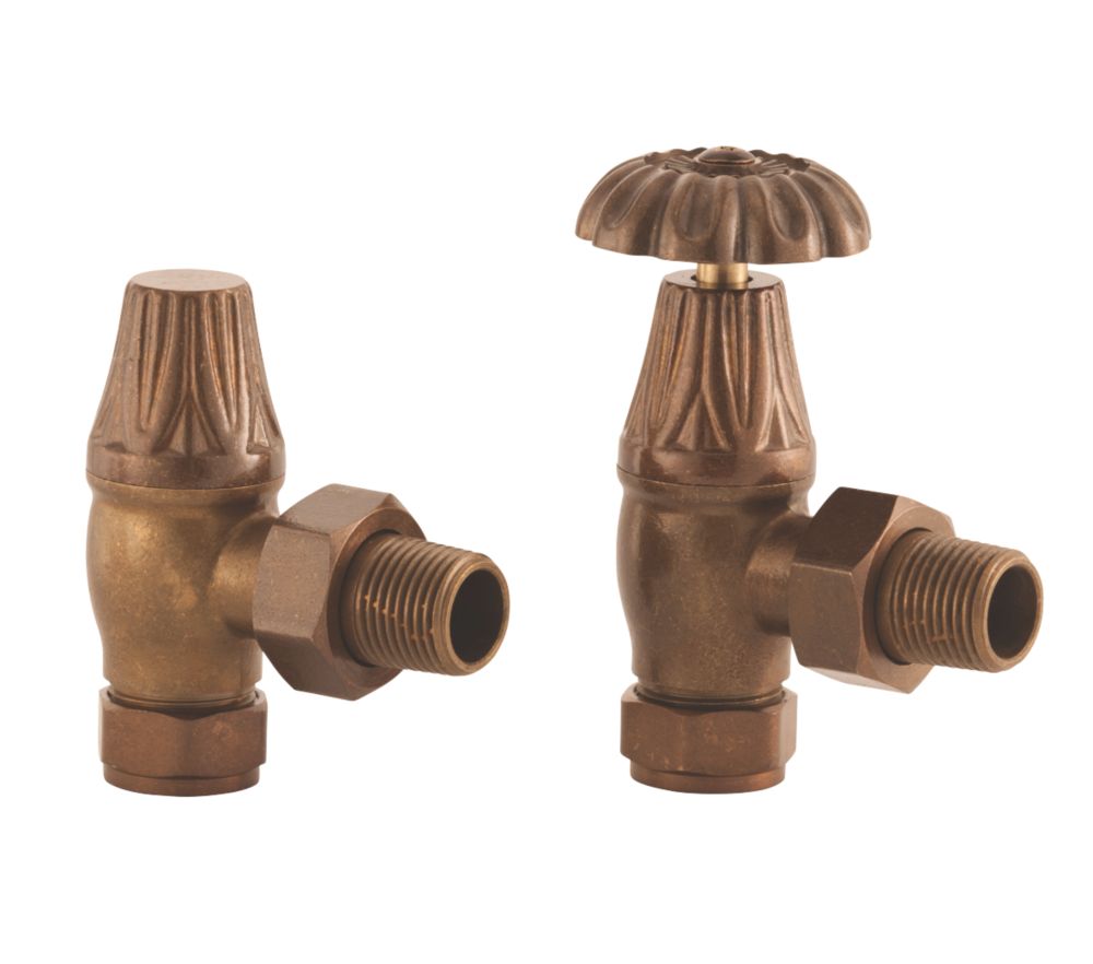 Arroll UK-10 15mm x 1/2" Antique Copper Angled & L/S Traditional Manual ...