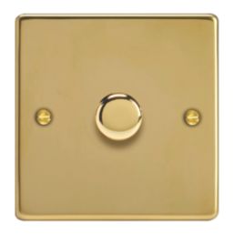 Varilight V-Pro 1-Gang 2-Way LED Dimmer Switch Polished Brass with ...