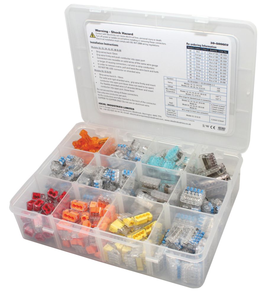 Ideal Electrical Wire Connector Set 240 Pcs - Screwfix