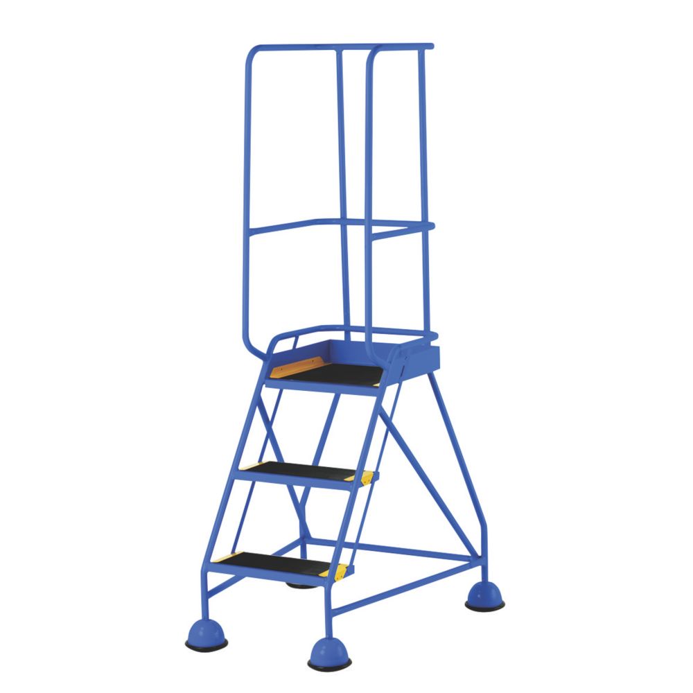 TB Davies 0.76m Blue 3 Step Podium Steps - Screwfix