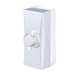 British General Wired Door Chime Bell Push Brushed Steel - Screwfix