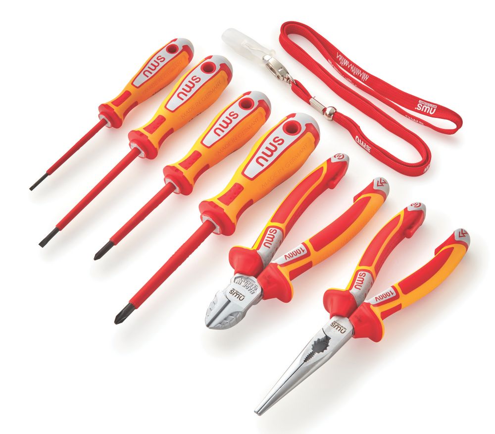 NWS N756 VDE Pliers, Cutters & Screwdriver Set 7 Pieces - Screwfix