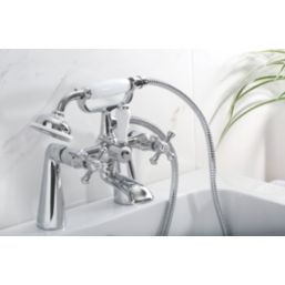 Bristan Colonial Deck-Mounted Bath/Shower Mixer Bathroom Tap Chrome ...