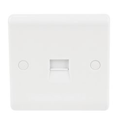 LAP 1-Gang Slave Telephone Socket White - Screwfix