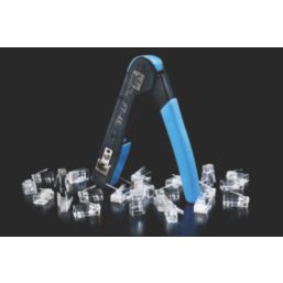 Ideal RJ45 FT-45 Feed-Thru Crimp Tool 5 1/2" (140mm) - Screwfix