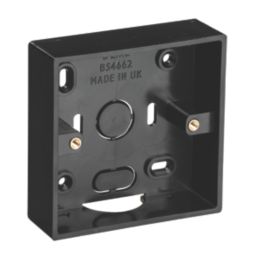 D-Line 1-Gang Surface Pattress Black Back Boxes 28mm 10 Pack - Screwfix