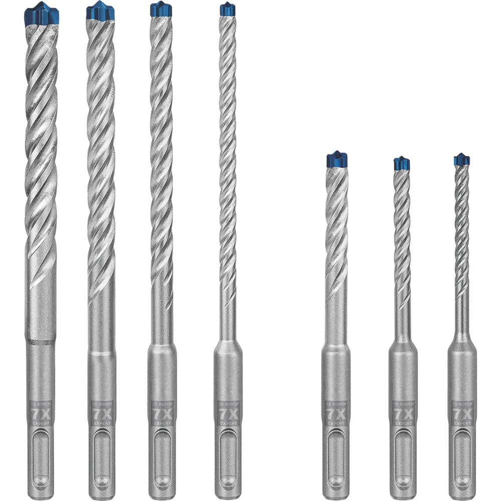 Bosch Expert SDS Plus Shank Masonry Drill Bit Set 7 Piece Set - Screwfix
