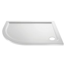 ETAL Pearlstone Matrix Offset Quadrant Shower Tray Left-Handed White ...