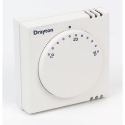 Drayton RTS1 1-Channel Wired Room Thermostat - Screwfix
