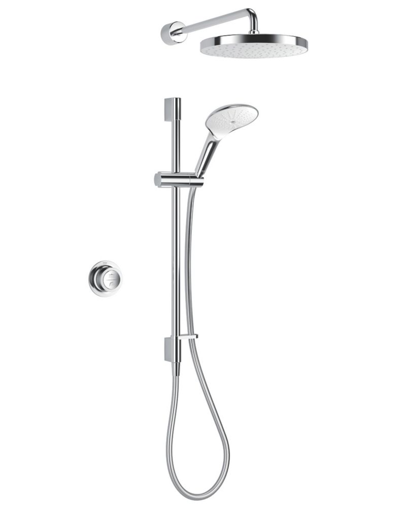 Mira Mode Dual Gravity-Pumped Rear-Fed Chrome Thermostatic Digital ...