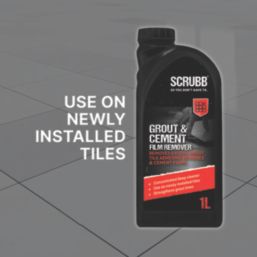 Scrubb Grout & Cement Film Remover 1Ltr - Screwfix