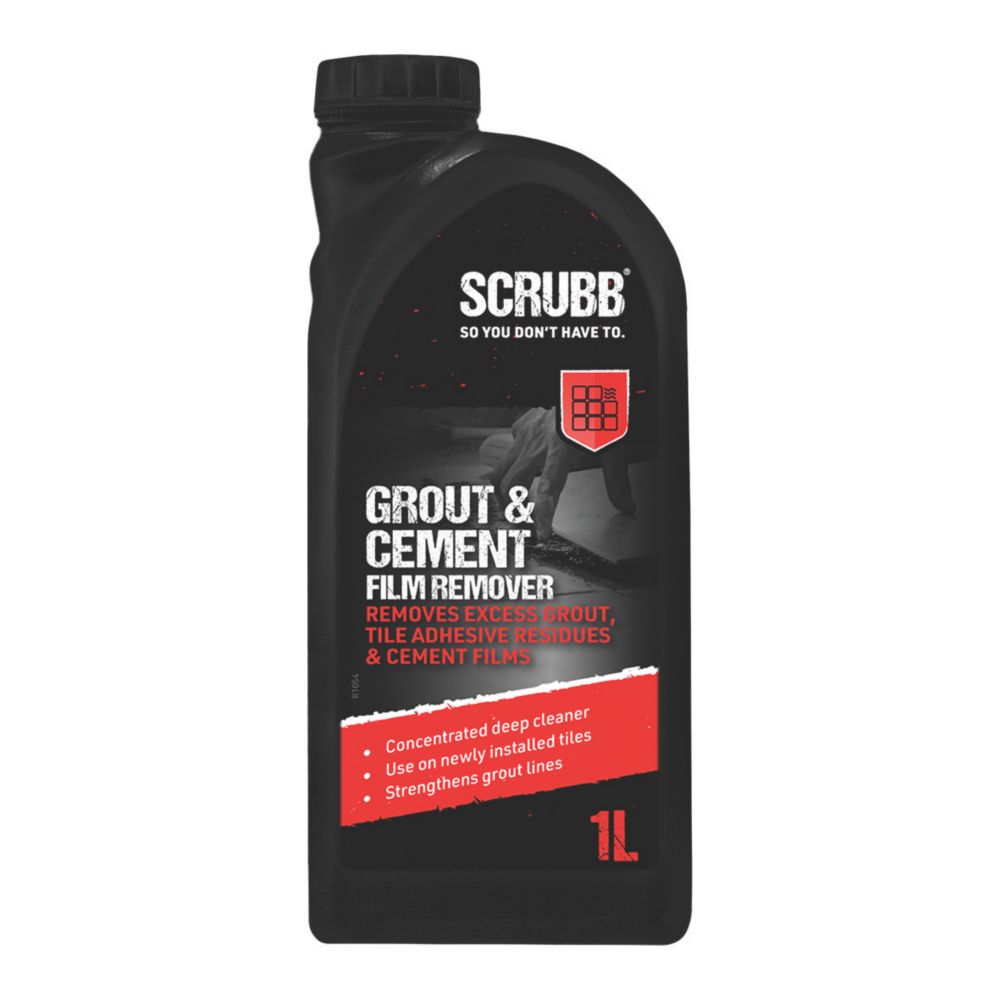 Scrubb Grout & Cement Film Remover 1Ltr - Screwfix