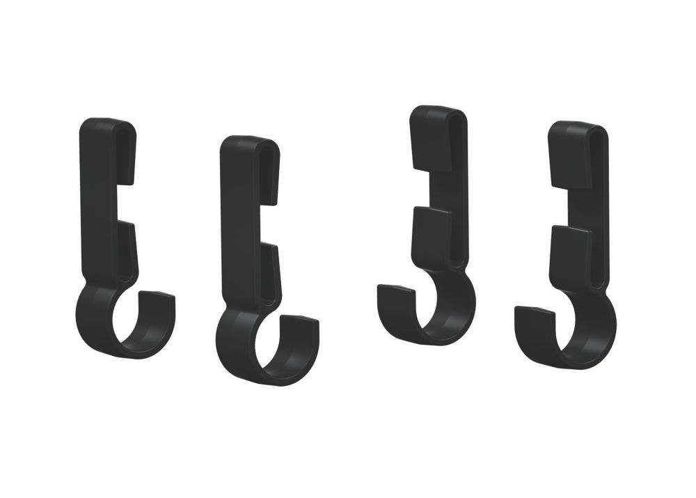 LEDlenser Helmet Band Fixing Clips Black 4 Pack - Screwfix