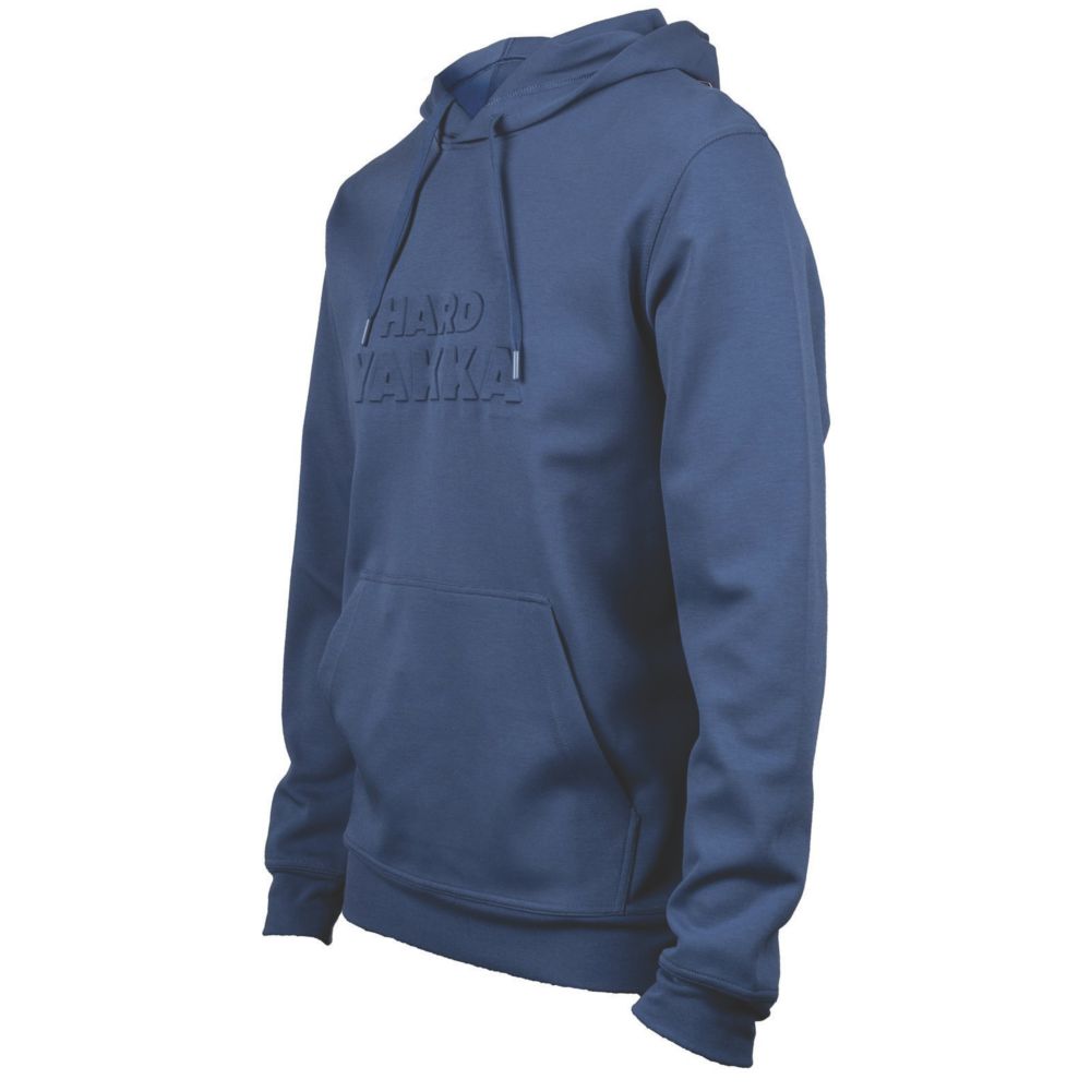 Hard Yakka Embossed Hoodie Indigo Large 40" Chest - Screwfix