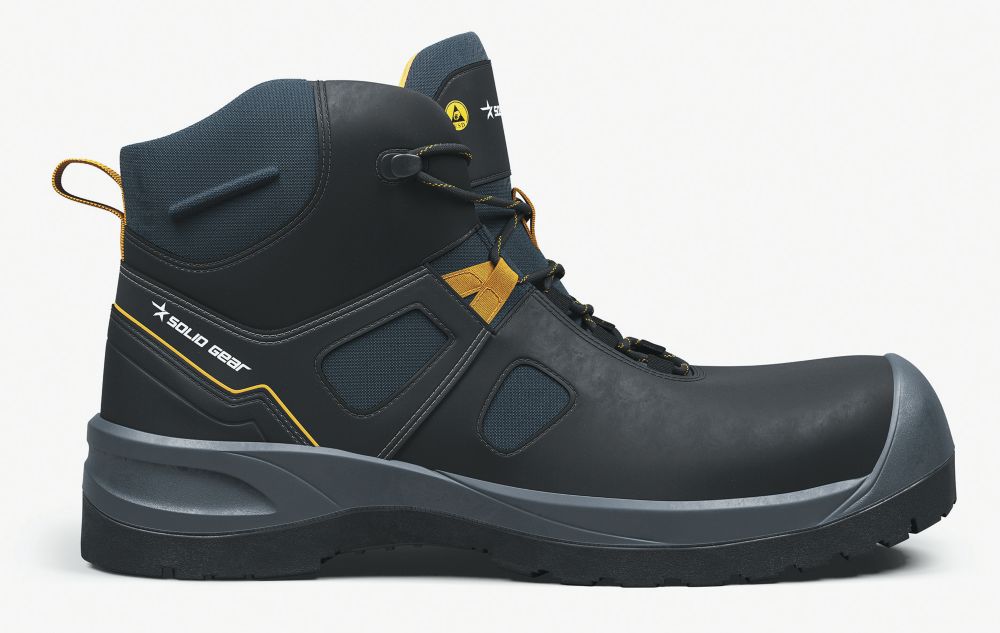 Solid Gear Essence Mid Size 12 Black Water-Resistant Safety Boots ...