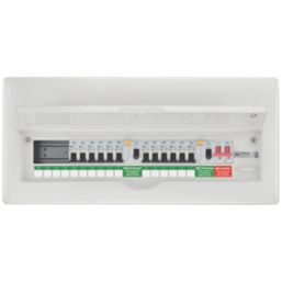 British General Fortress 22-Module 16-Way Part-Populated High Integrity Dual RCD Consumer Unit ...
