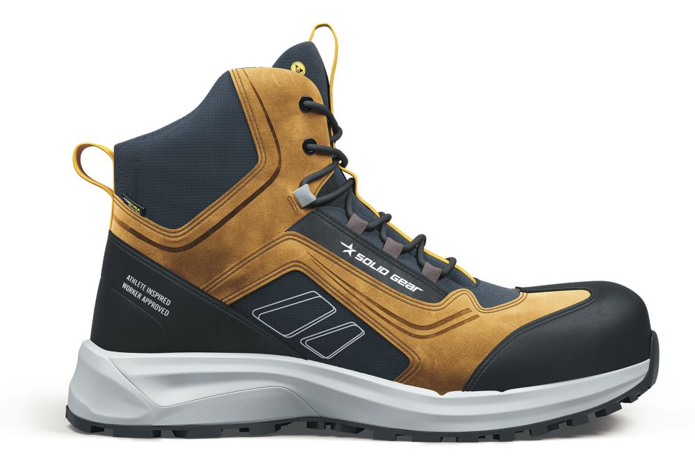 Solid Gear Adapt Size 10 Brown Water-Resistant Safety Boots - Screwfix