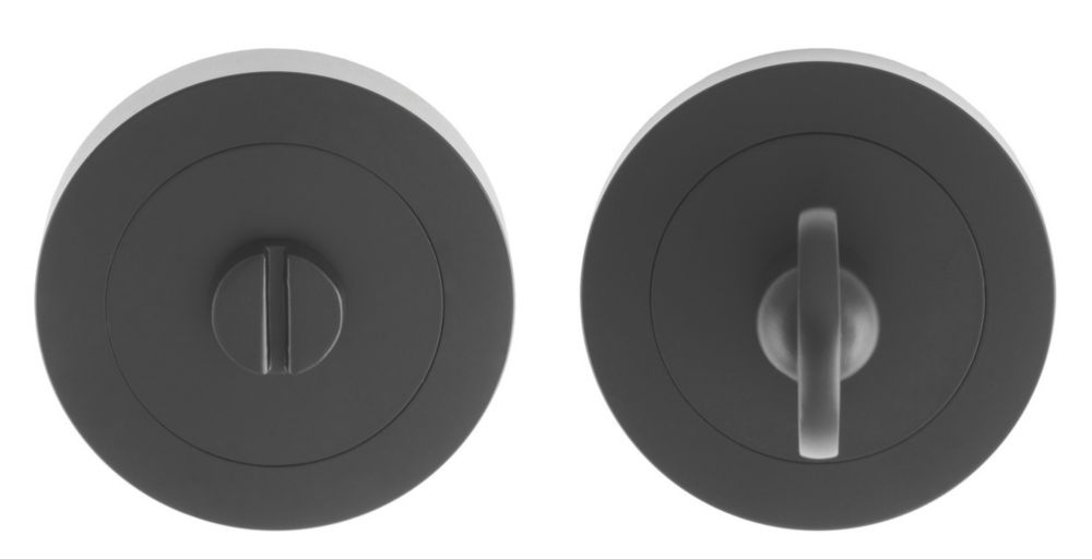Carlisle Brass Standard WC Thumbturn Set Matt Black 50mm - Screwfix